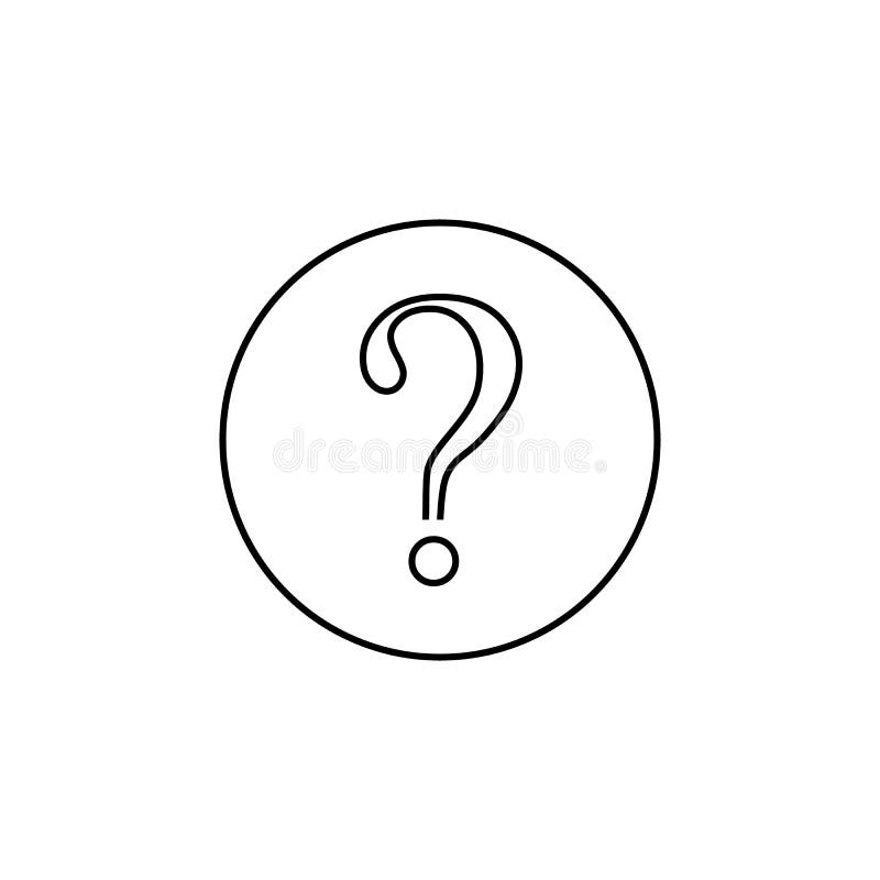 Question Mark Line Icon Vector in Flat Stock Vector - Illustration of ...