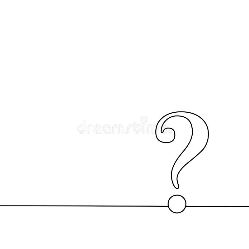 Question Mark Line Isolated on a White Background. Vector Stock Vector ...