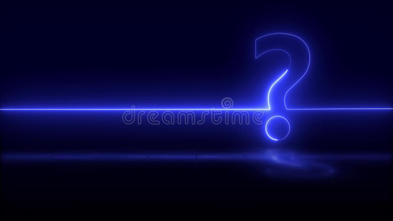Question Mark Line Neon Glow Animation Looping Stock Footage - Video of ...
