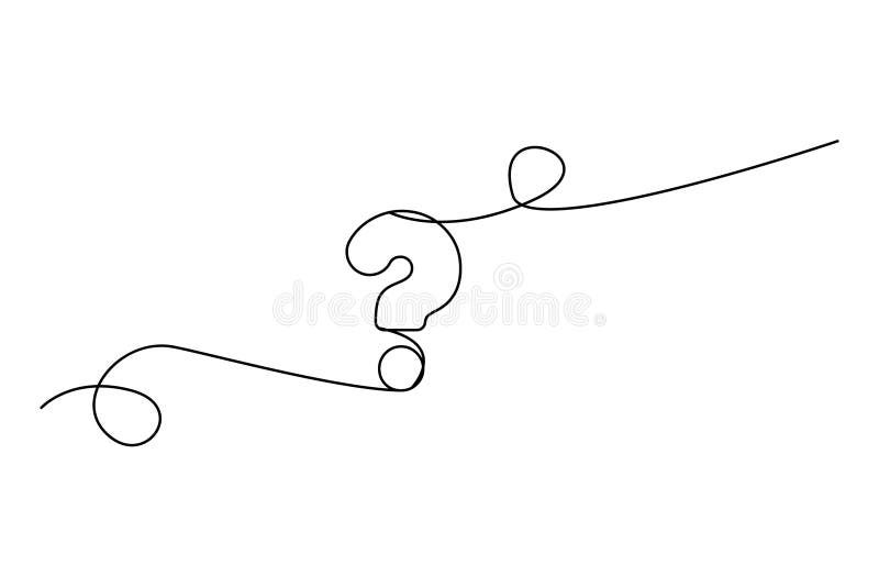 Question One Line Draw Stock Illustrations – 72 Question One Line Draw ...