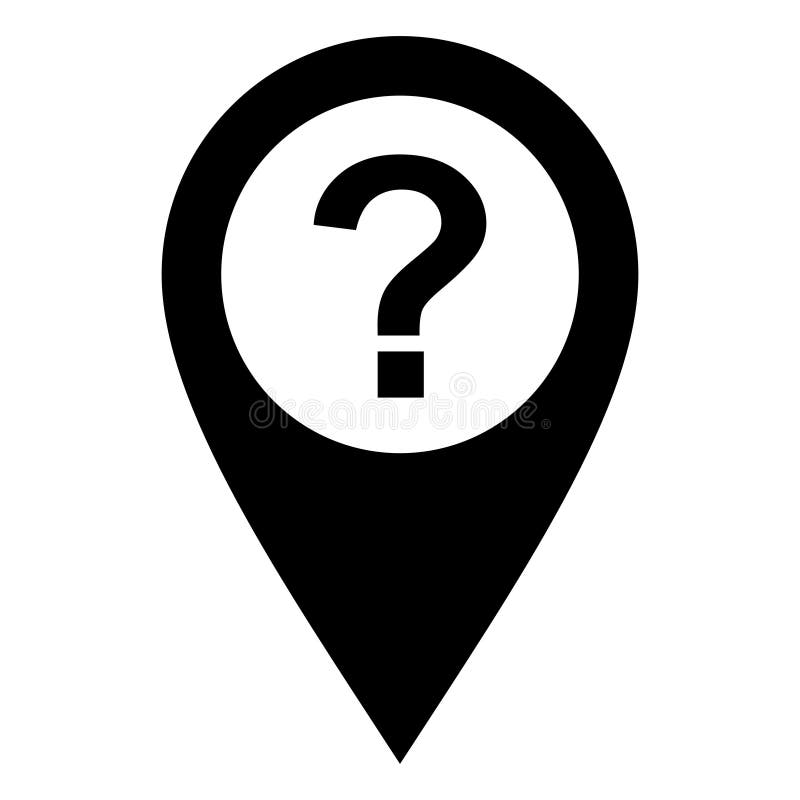 Question Mark and Location Pin As Vector Illustration Stock Vector ...