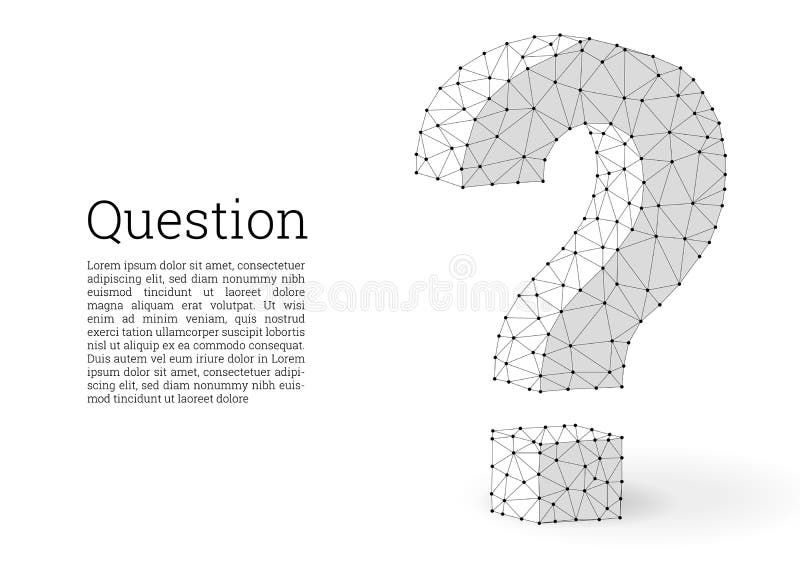 Question Mark Low Poly Design. Ask, Help and Problem Concept. Abstract ...