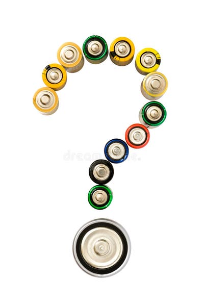 Question Mark Made from Batteries Stock Image - Image of alkaline ...