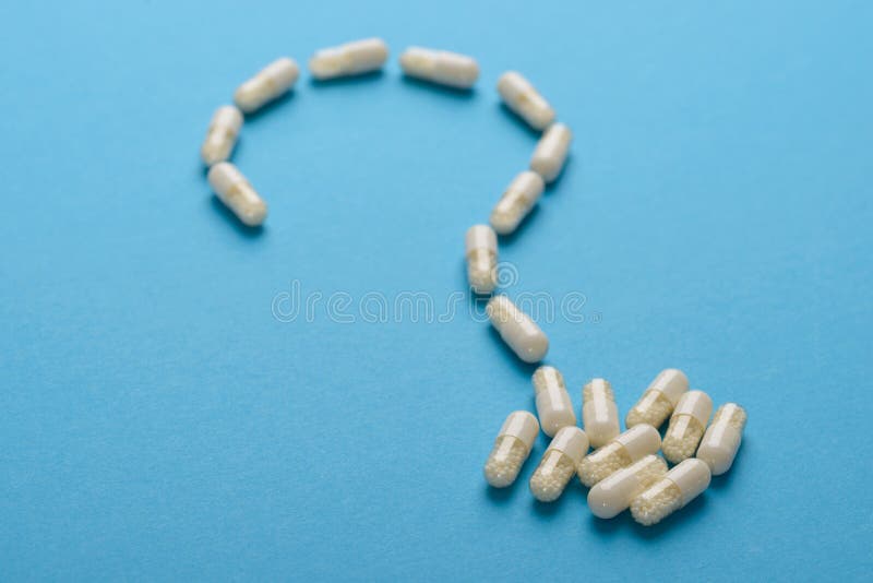 Question Mark Made from Capsules Stock Photo - Image of indoors ...