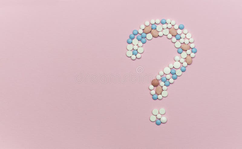 Question Mark Made of Diferent Pills Stock Photo - Image of dilema ...