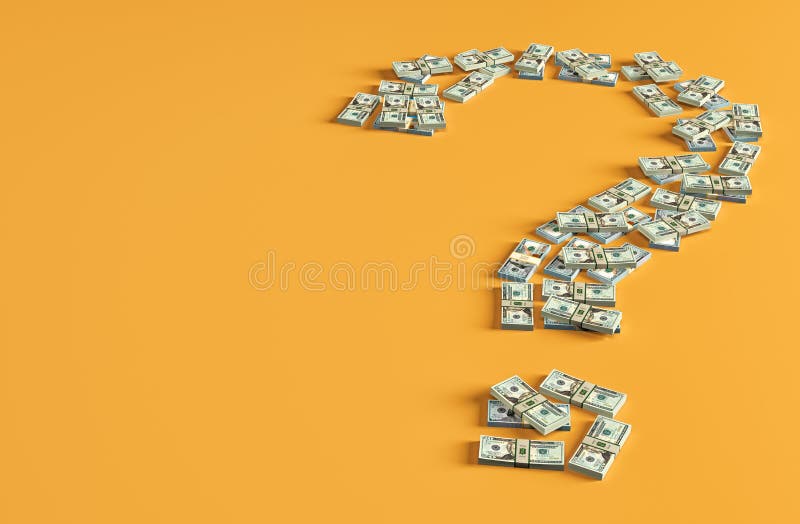 Question Mark on Dollar Banknotes Stock Illustration - Illustration of ...
