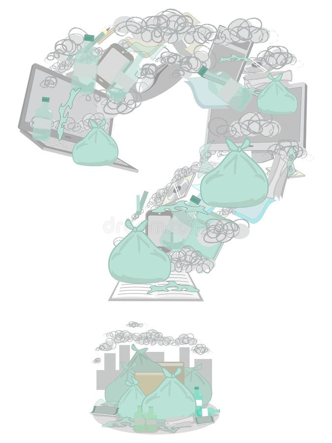 Question Mark Made with Garbage. Vector Illustration Stock Vector ...