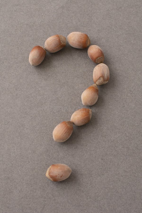 A Question Mark Made of Hazelnut. the Concept of Frequently Asked ...