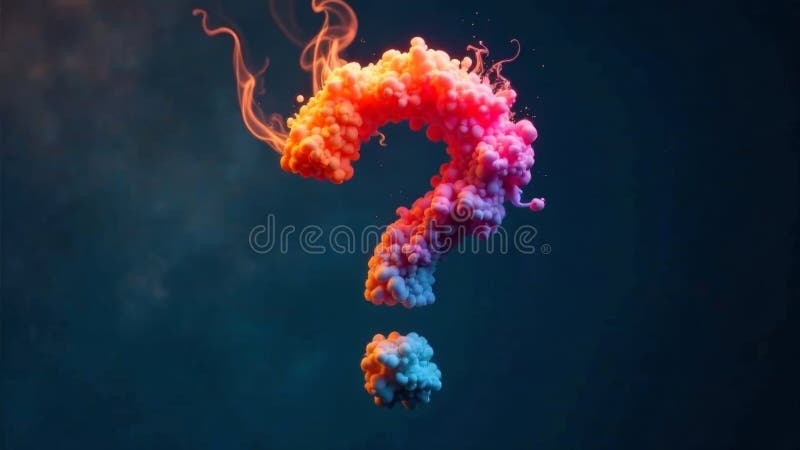Question Mark Made of Multi-colored Smoke. Stock Photo - Image of ...