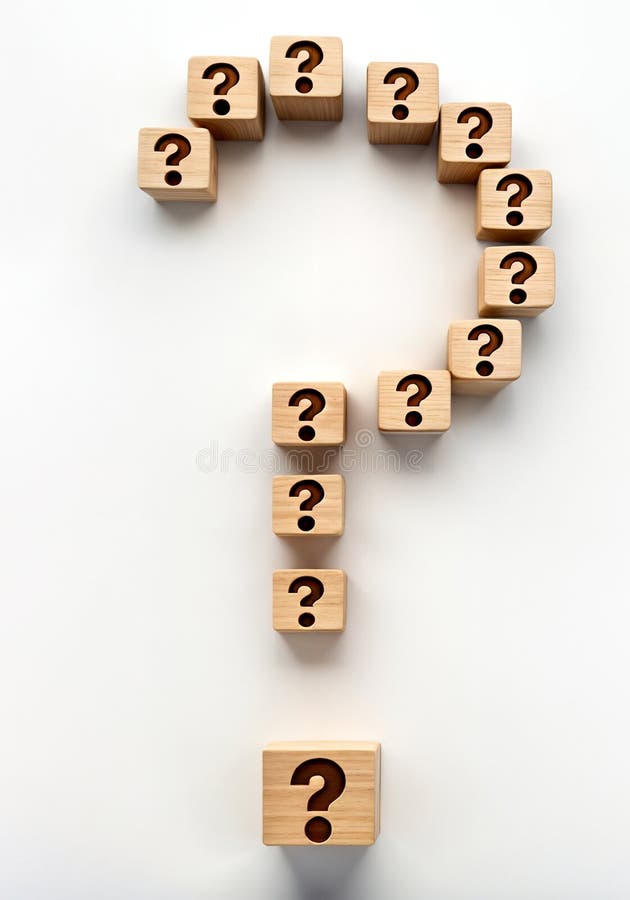 A Question Mark Made Out of Wooden Blocks with Question Mark Symbol on ...