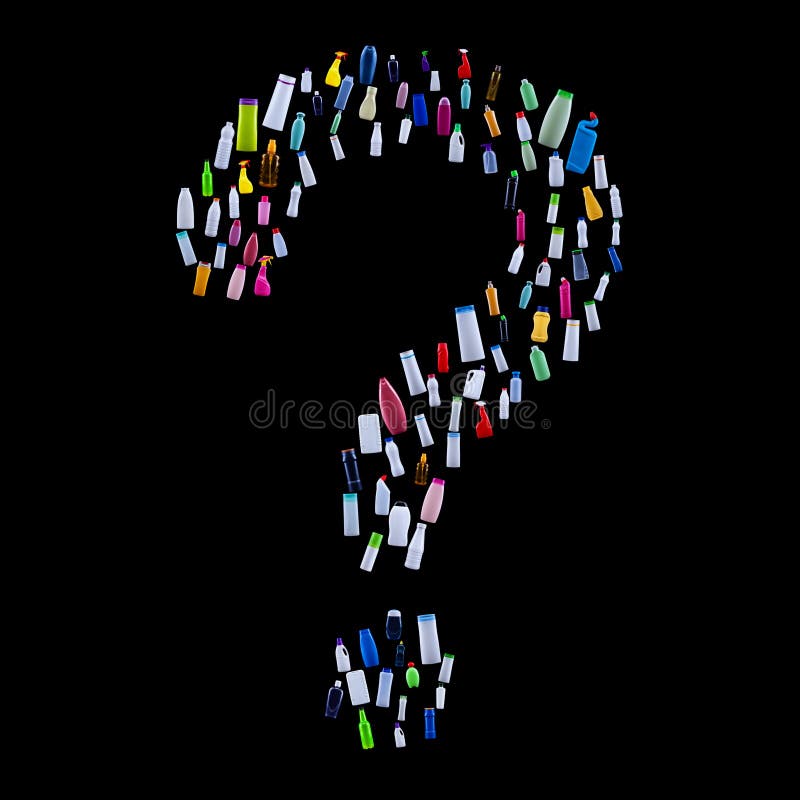 Question Mark Made of Plastic Waste Bottles Stock Image - Image of ...