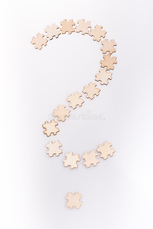 Question Mark Made from Puzzle Pieces on White Background Stock Photo ...