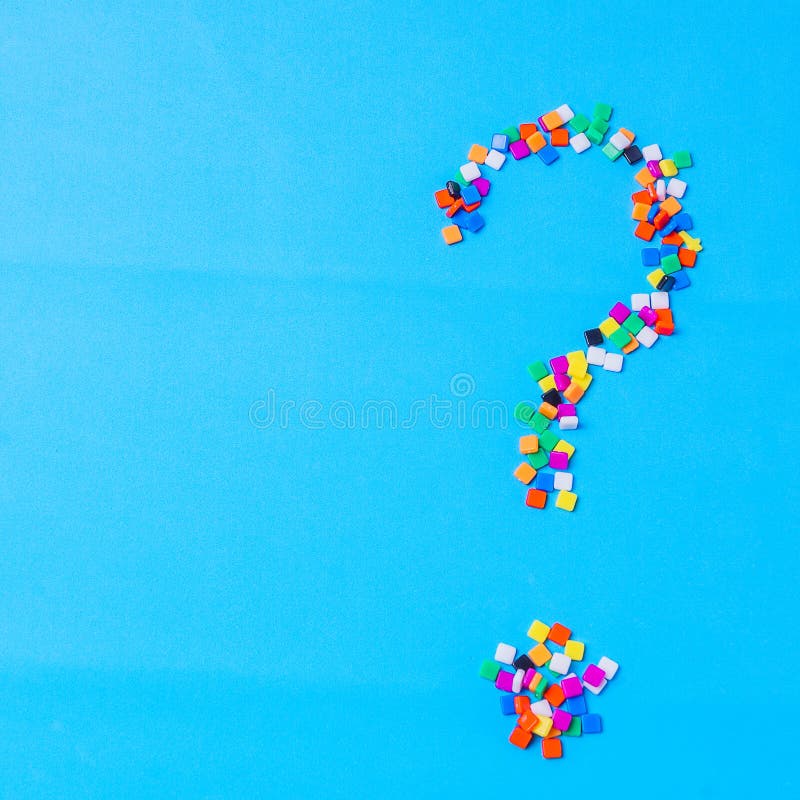 Question Mark Made from Small Plastic Things. Stock Photo - Image of ...