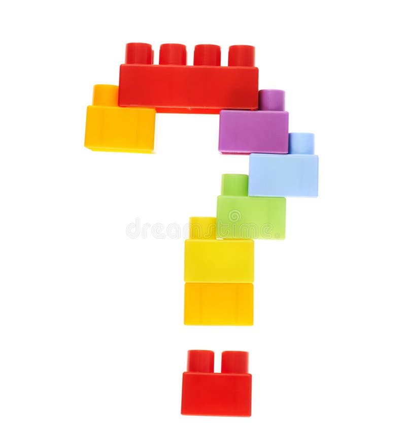 Question Mark Made of Toy Bricks Stock Image - Image of buildings ...
