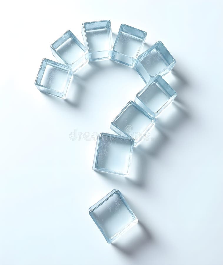 Icy Frozen Question Mark on a Light Background Stock Illustration ...