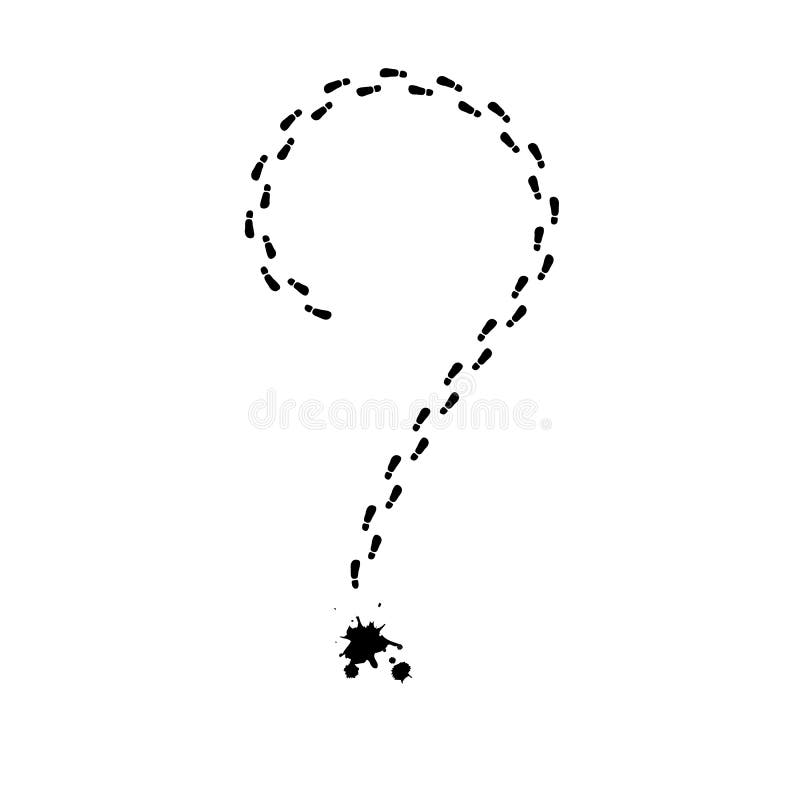 Question Mark Made Up of Shoe Print Elements. Stock Vector ...