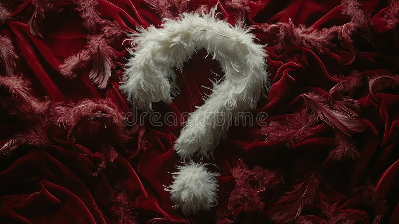 Question Mark Made of White Feathers Stock Image - Image of enigmatic ...