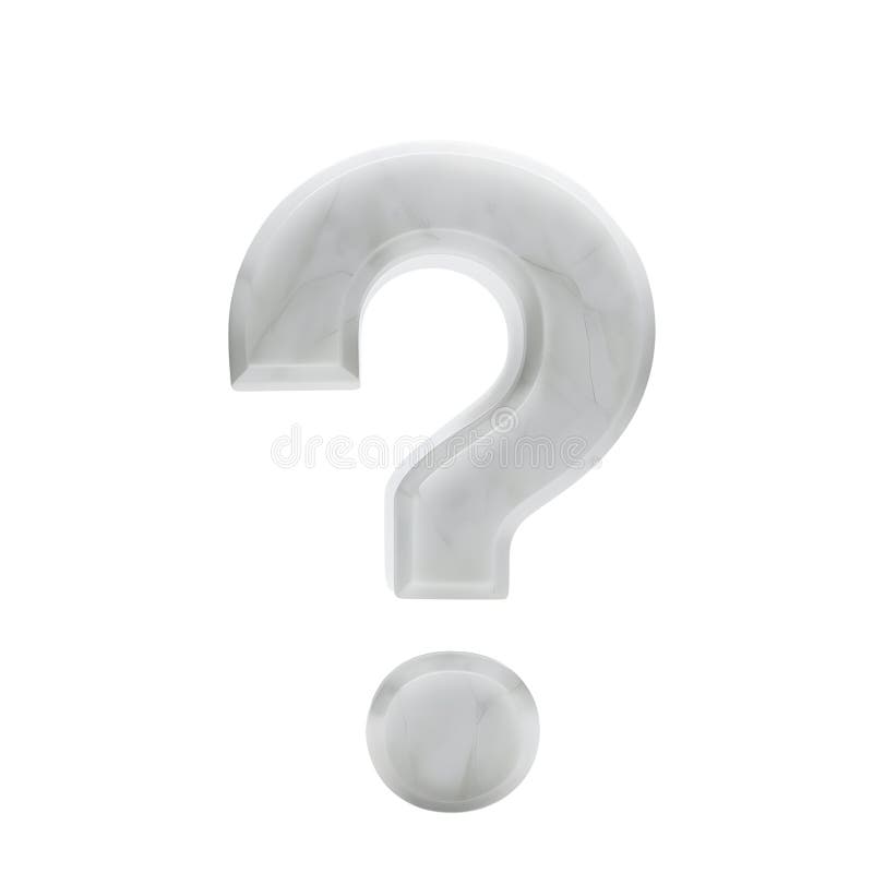 The Question Mark is Made of White Marble, Imitating Natural Stone ...