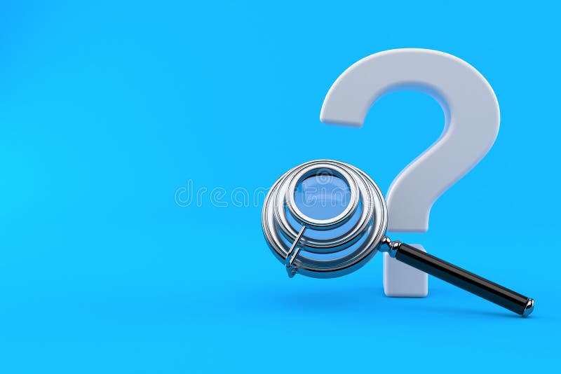 Question Mark with Magnifying Glass Stock Illustration - Illustration ...