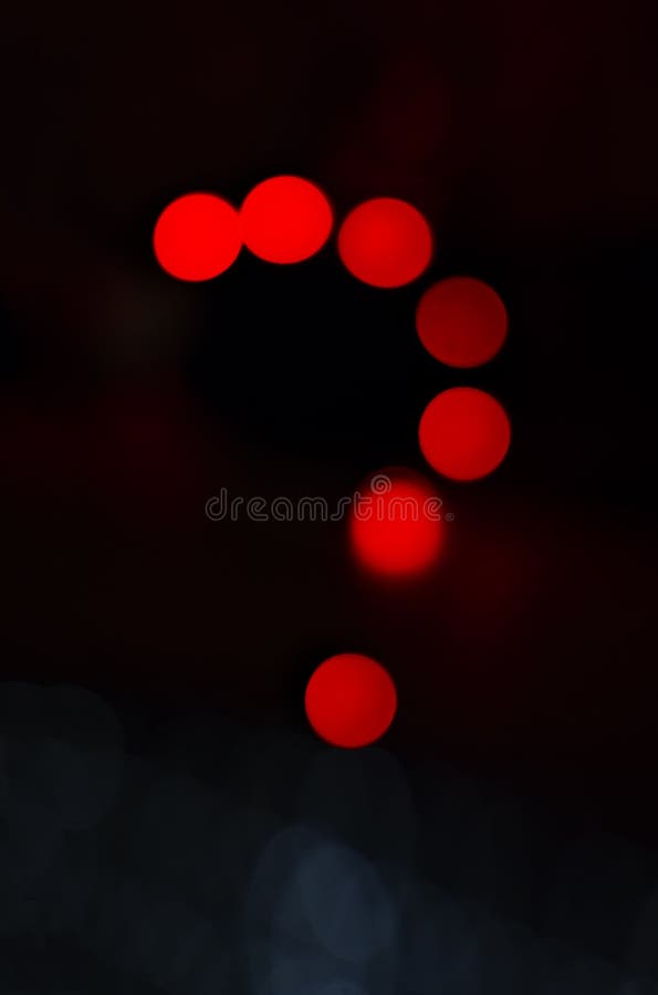 Question Mark Make with Red Light in Abstract Background Stock Image ...