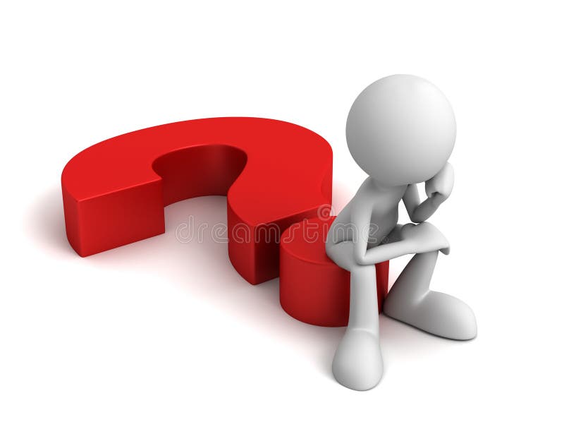 3D White People. Find the Solution. Puzzle Stock Illustration ...