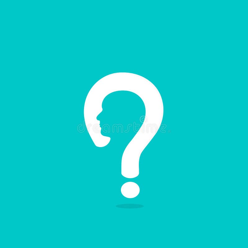 Question Mark Man Head Symbol Stock Vector - Illustration of concept ...