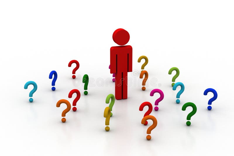 Question mark with man stock image. Image of character - 70130089