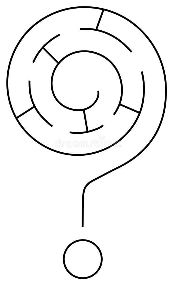 Question Mark Maze Find Answer Stock Illustrations – 120 Question Mark ...