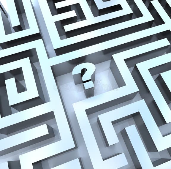 Question Mark in Maze - Find the Answer Stock Illustration ...