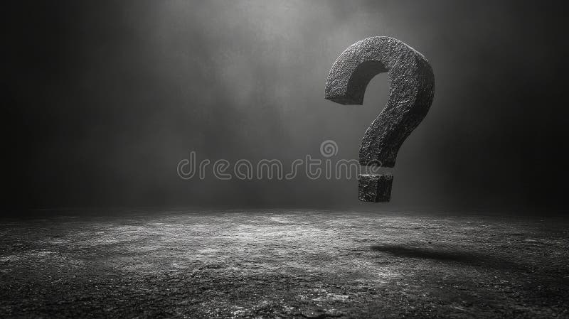 Question Mark in the Mist stock illustration. Illustration of darkness ...