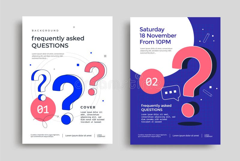 Question Mark Modern Poster Design. Stock Vector - Illustration of ...