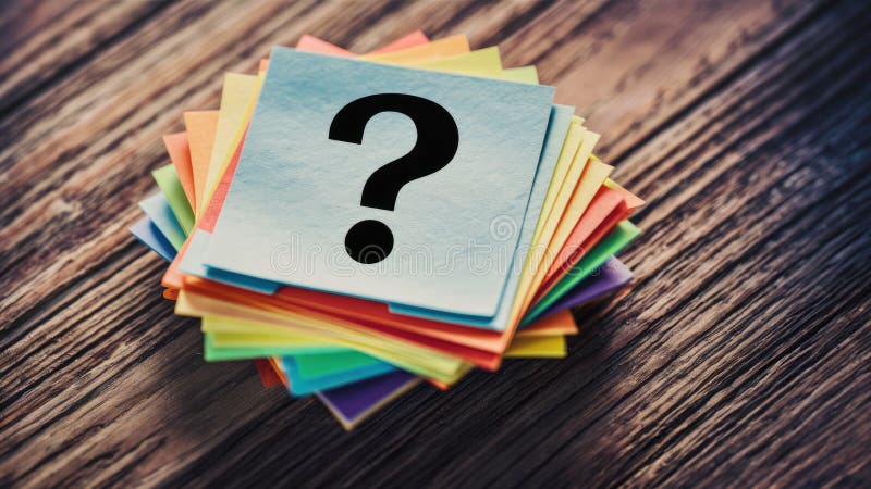 Question Mark on Multi Colored Sticky Notes Stock Image - Image of ...