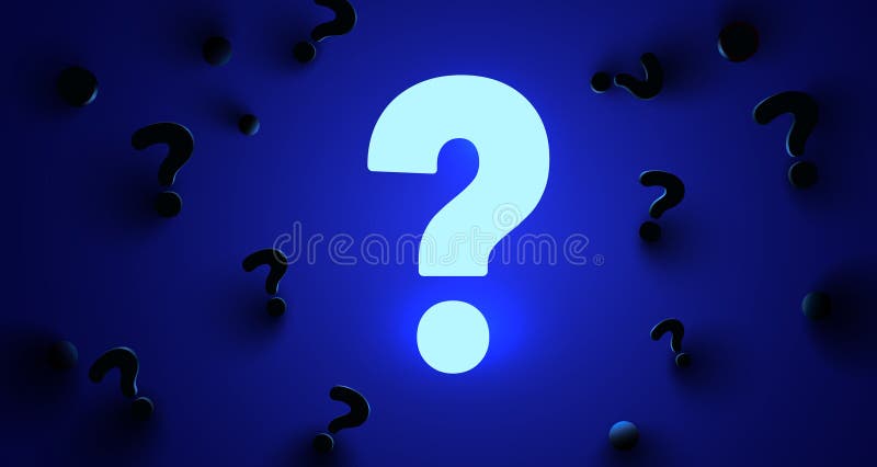 Question Mark Neon Light Dark Banner. Stock Vector - Illustration of ...