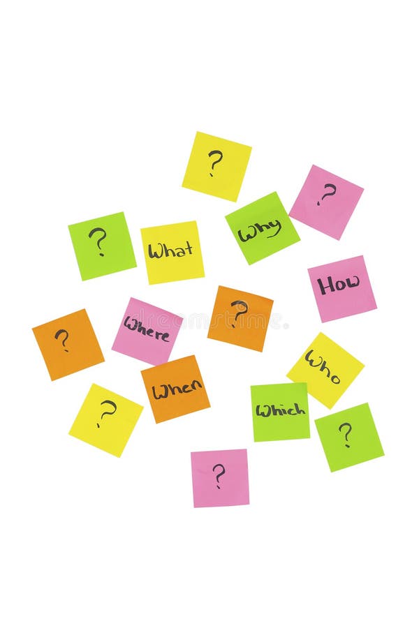 Question Mark Note it Sticker Stock Image - Image of written, green ...