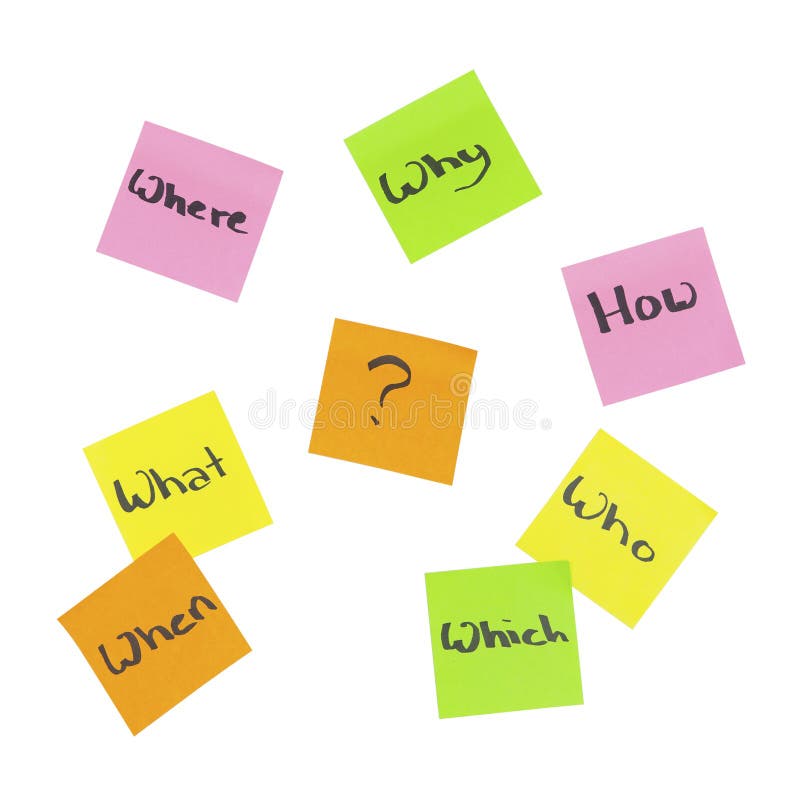 Question Mark Note it Sticker Stock Image - Image of written, green ...