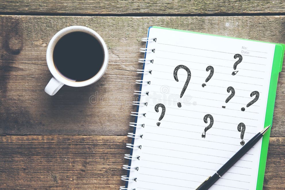 Question mark on notepad stock photo. Image of notepaper - 184463202