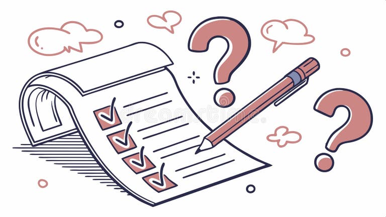 Question Mark Notepad, Questions and Problem Solving Vector Design ...