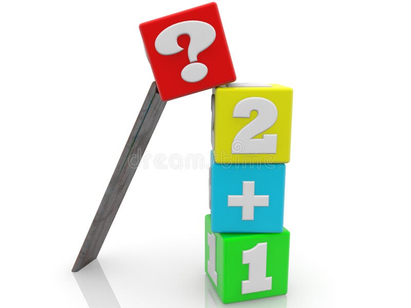 Question Mark and Numbers Concept Stock Illustration - Illustration of ...