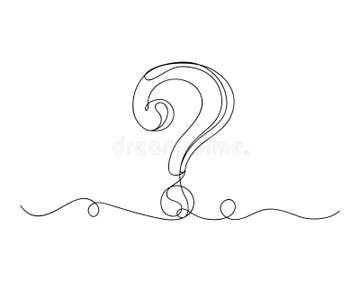 Question One Line Draw Stock Illustrations – 135 Question One Line Draw ...
