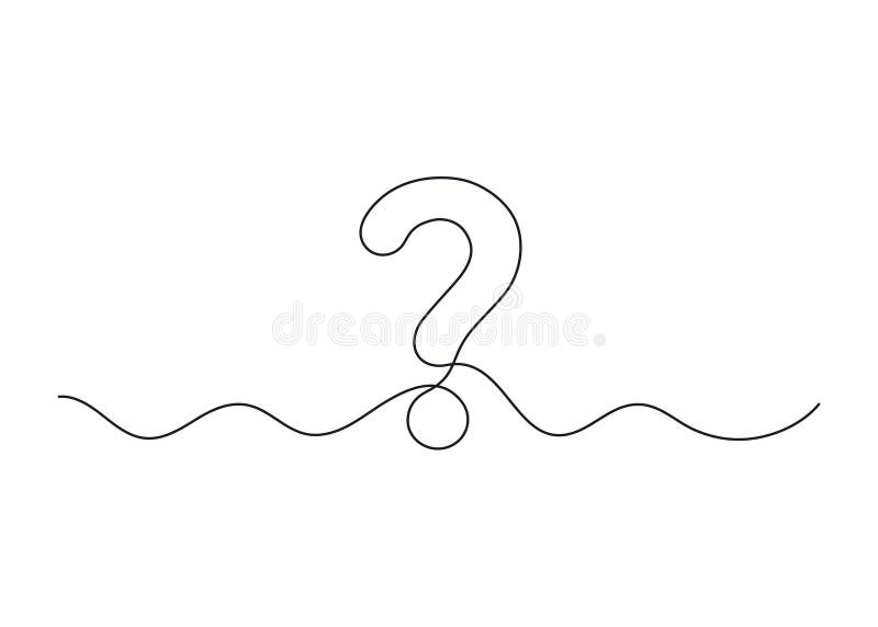 Question Mark Line Drawing Stock Illustrations – 4,061 Question Mark ...