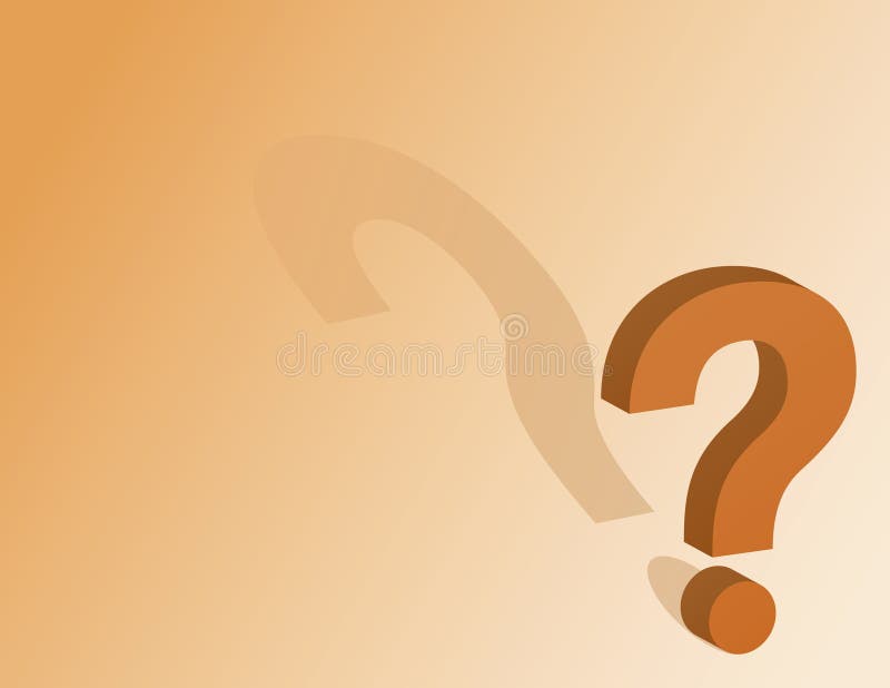 Question Mark on an Orange Background Stock Vector - Illustration of ...