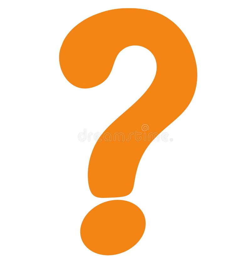 Question Mark Orange Doodle Symbol Icon Hand Drawn Illustration Stock ...