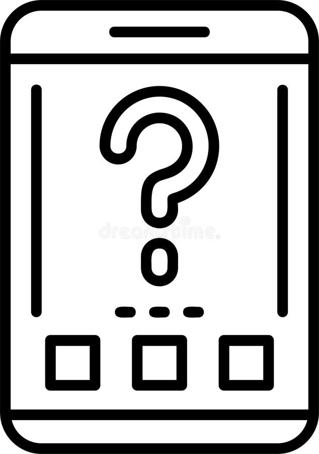 Question Mark Outline Vector Icon Stock Vector - Illustration of icon ...