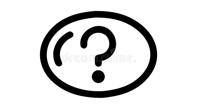 Question Mark in Oval Icon, Representing Query or Help , Vector Design ...