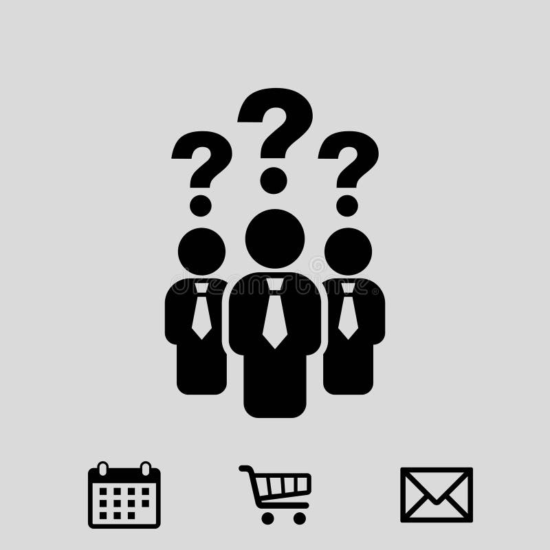 Question Mark Over People Icon Stock Vector Illustration Stock Vector ...