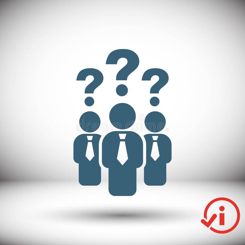 Question Mark Over People Icon Stock Vector Illustration Stock Vector ...