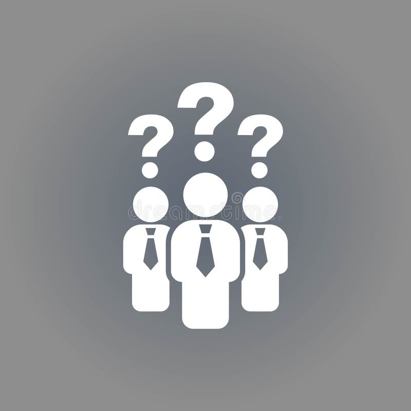 Question Mark Over People Icon Stock Vector Illustration Stock Vector ...