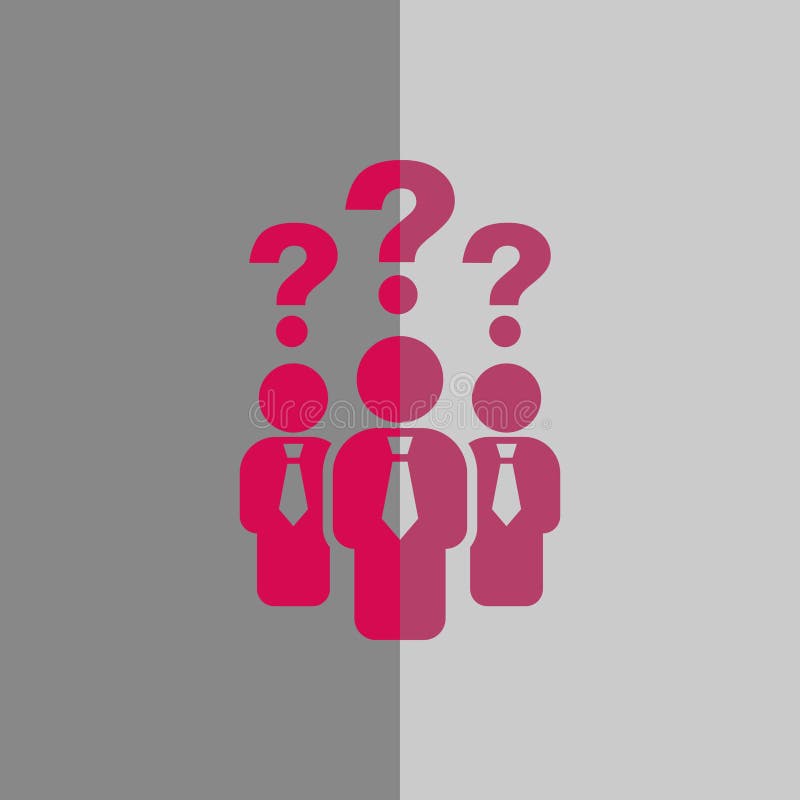 Question Mark Over People Icon Stock Vector Illustration Stock Vector ...