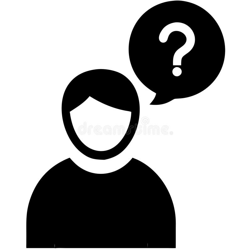 Question Mark Over Person Silhouette Represents Uncertainty and Inquiry ...