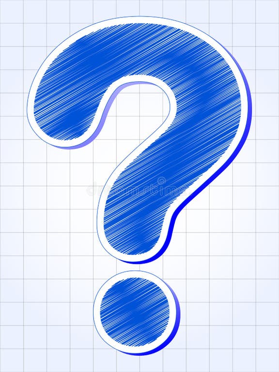 Question-mark Over Squared Sheet Stock Illustration - Illustration of ...